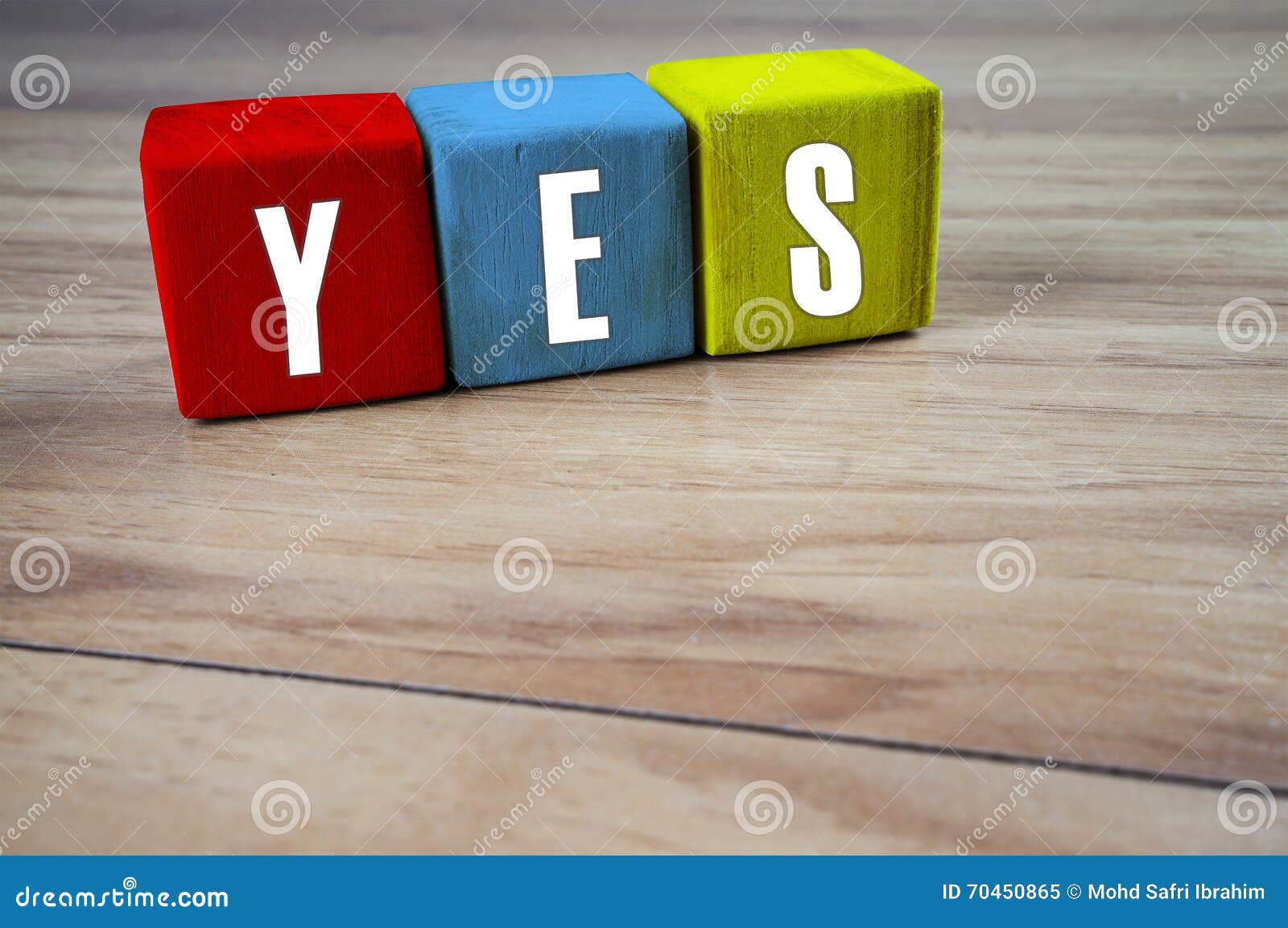 YES Word in Different Colour Block for Inspiration Motivation Stock ...