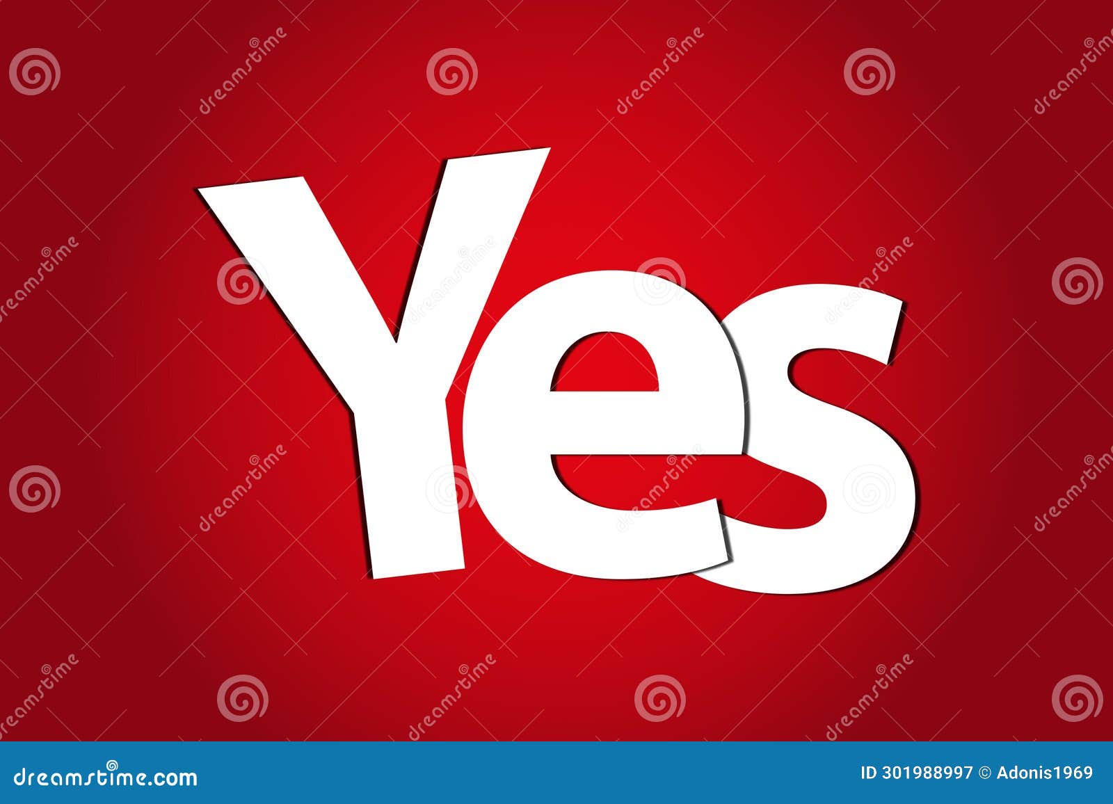 Yes word on red stock illustration. Illustration of acceptance - 301988997