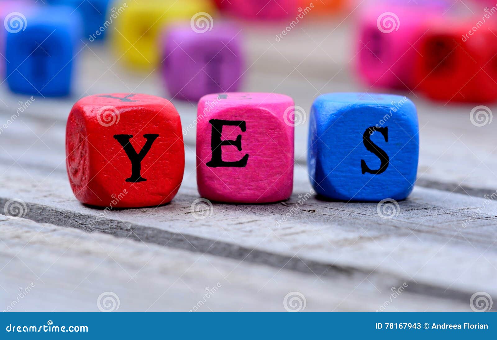 Yes word on table stock image. Image of school, color - 78167943