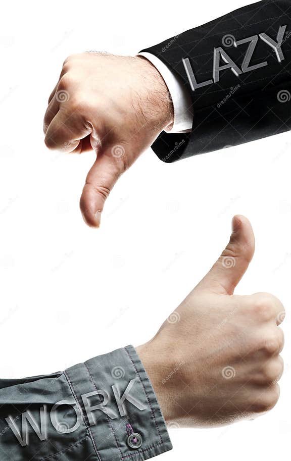 Yes for Work and No for Lazy Stock Image - Image of background, person ...
