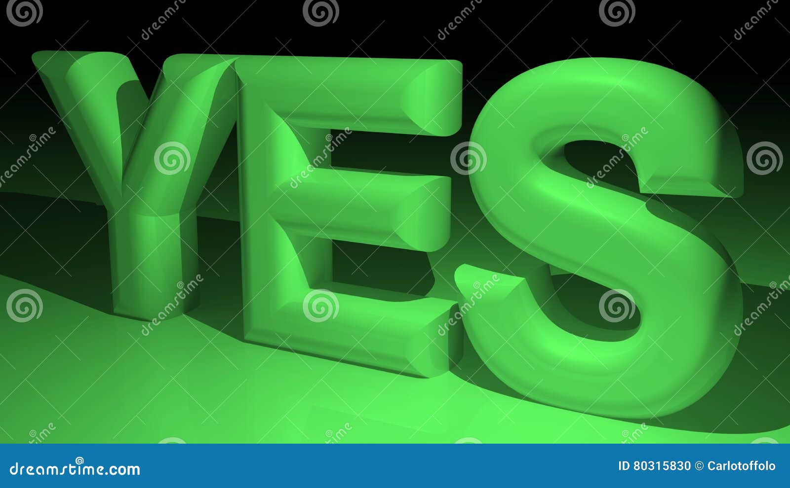 YES write in green stock illustration. Illustration of green - 80315830