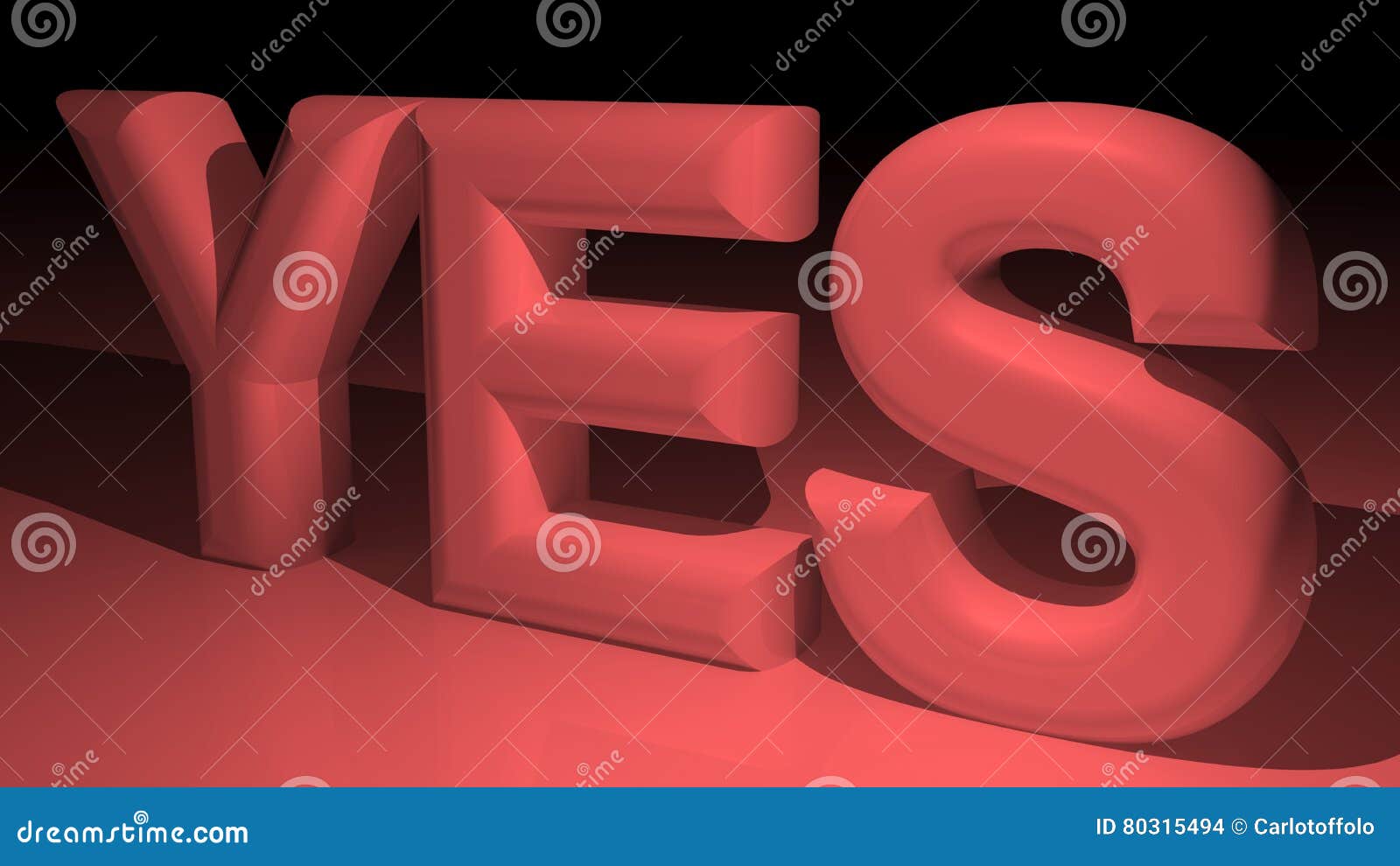 YES write in red stock illustration. Illustration of light - 80315494