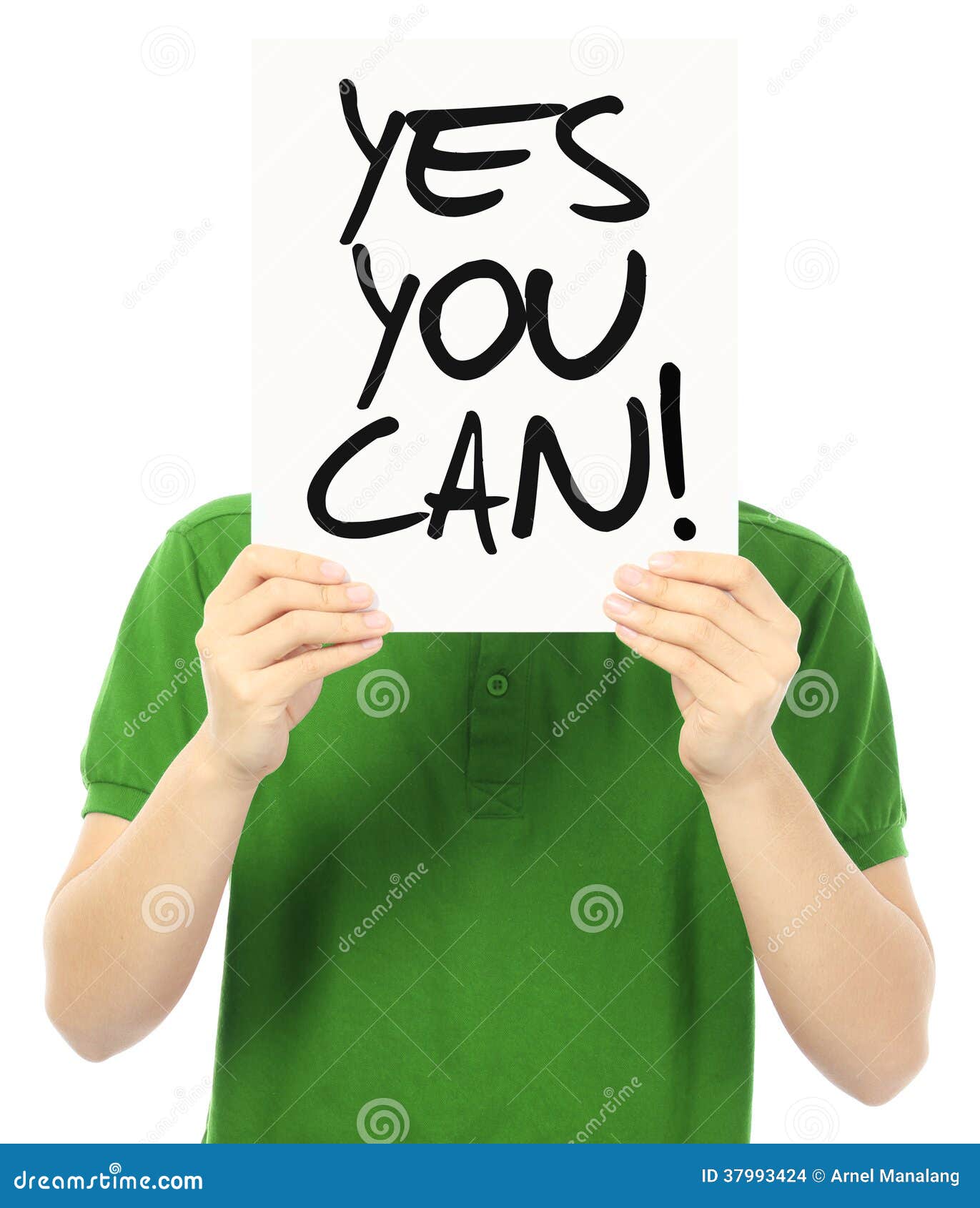 Yes You Can stock photo. Image of determination, isolated - 37993424