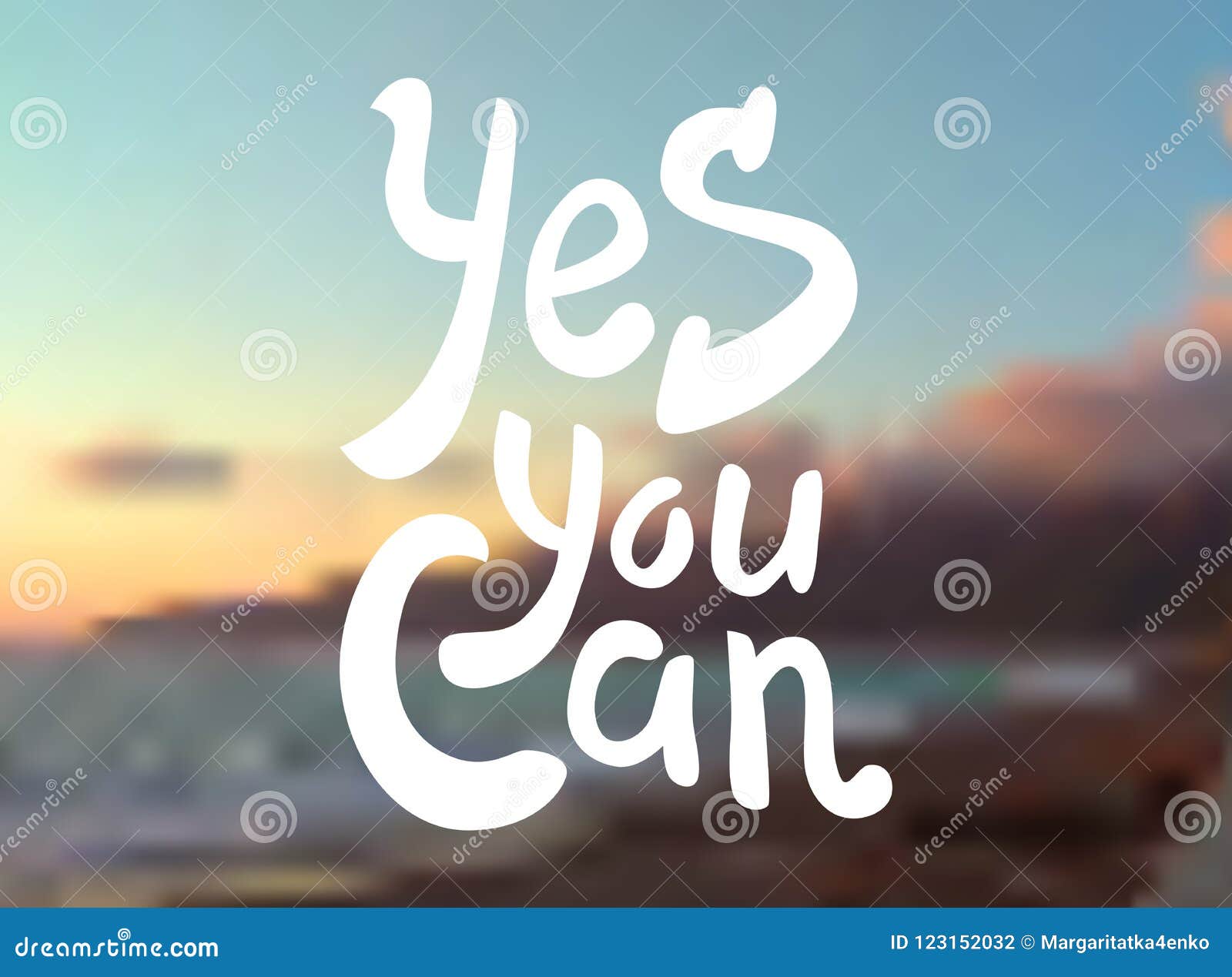 Yes You Can. Hand Drawn Lettering Stock Vector - Illustration of retro ... Yes You Can. Hand Drawn Lettering Stock Vector - Illustration of retro ...