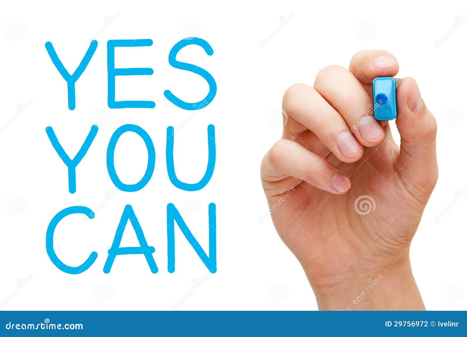 Yes You Can stock photo. Image of improvement, belief - 29756972