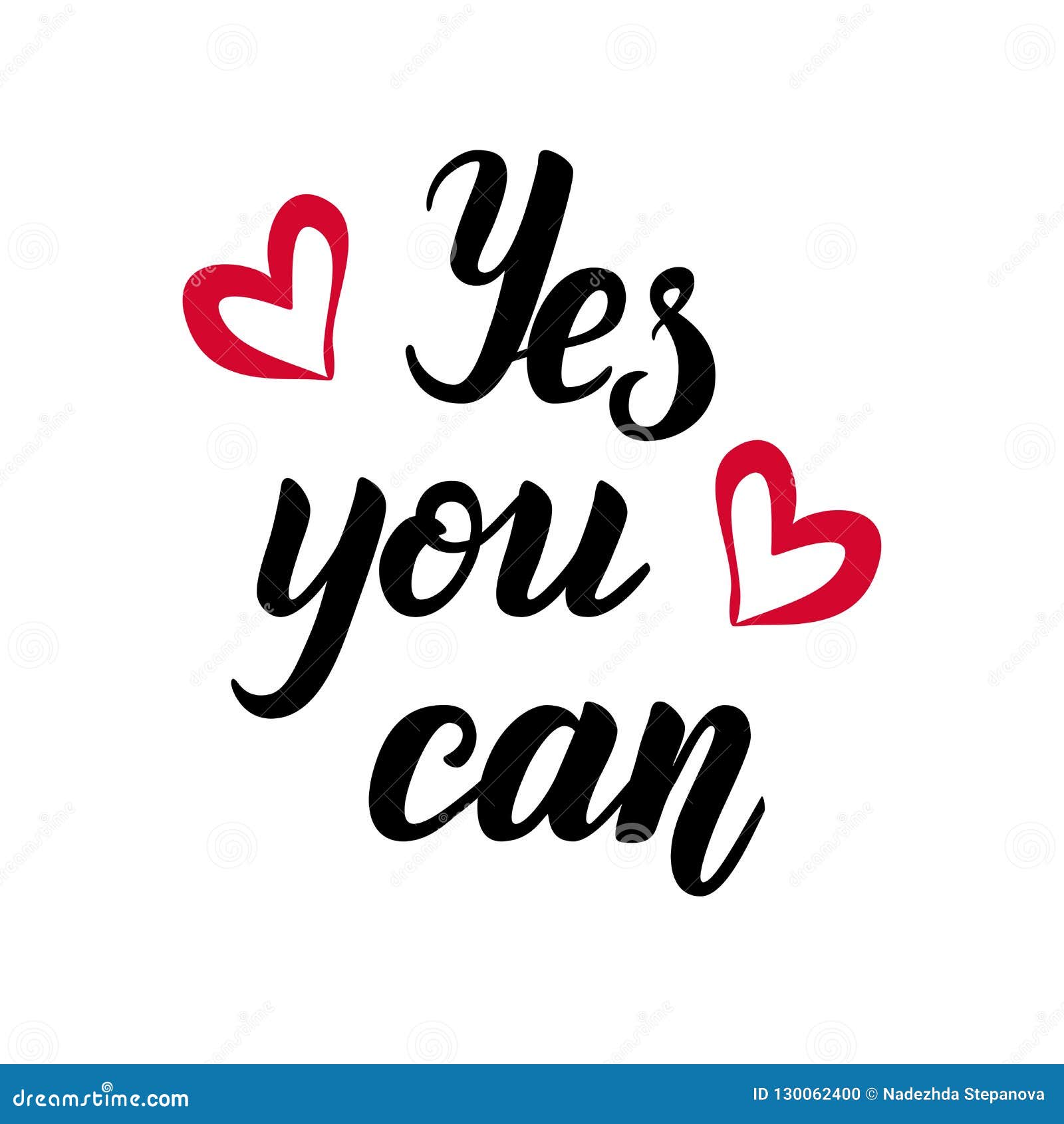 `Yes, You Can` Lettering. Motivational Quote. Vector Illustration ... `Yes, You Can` Lettering. Motivational Quote. Vector Illustration ...
