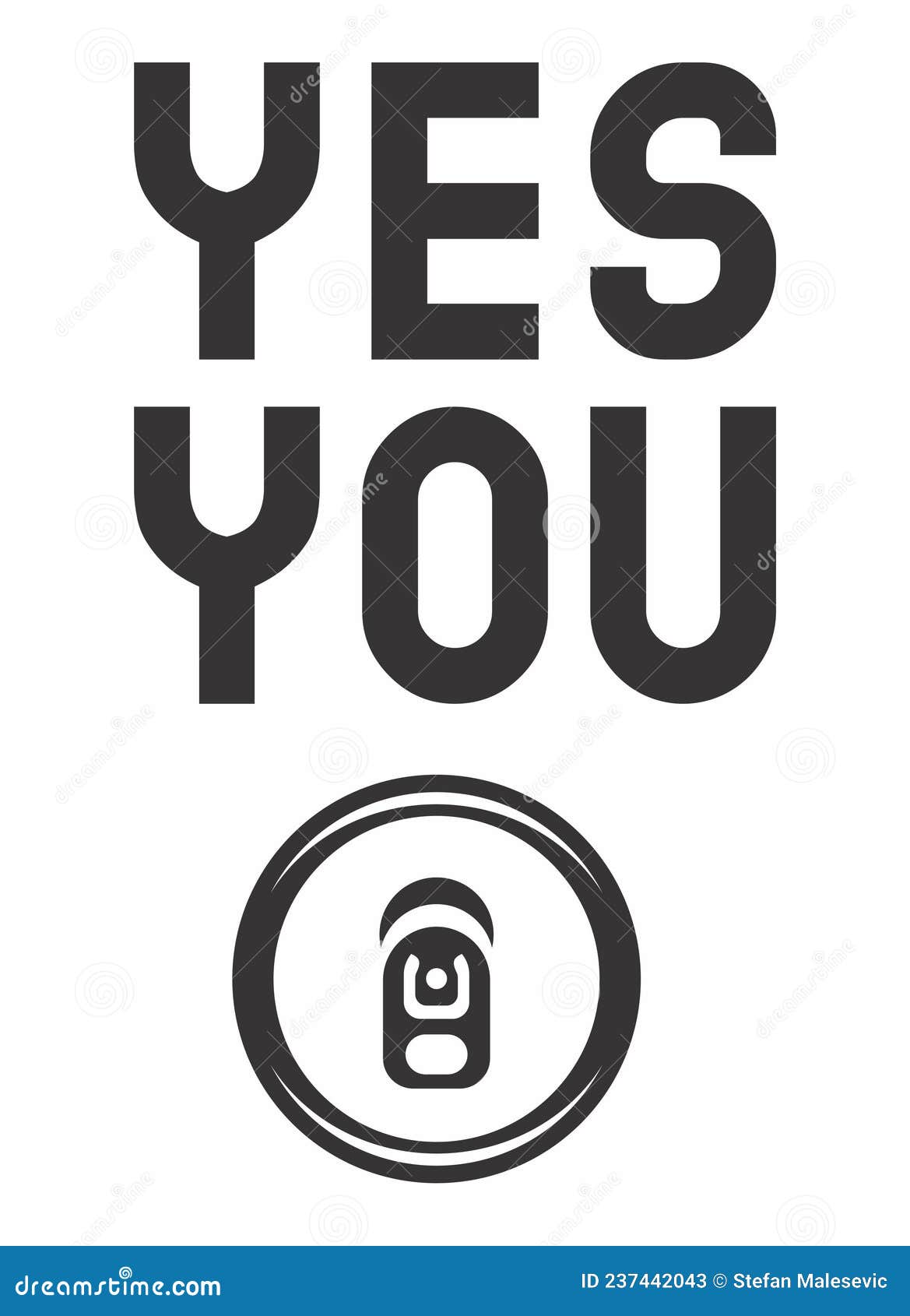 Yes you can sign stock vector. Illustration of phrase - 237442043