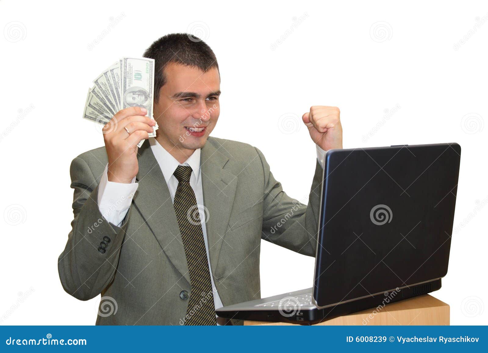 Yesss! stock image. Image of business, dollars, businessman - 6008239