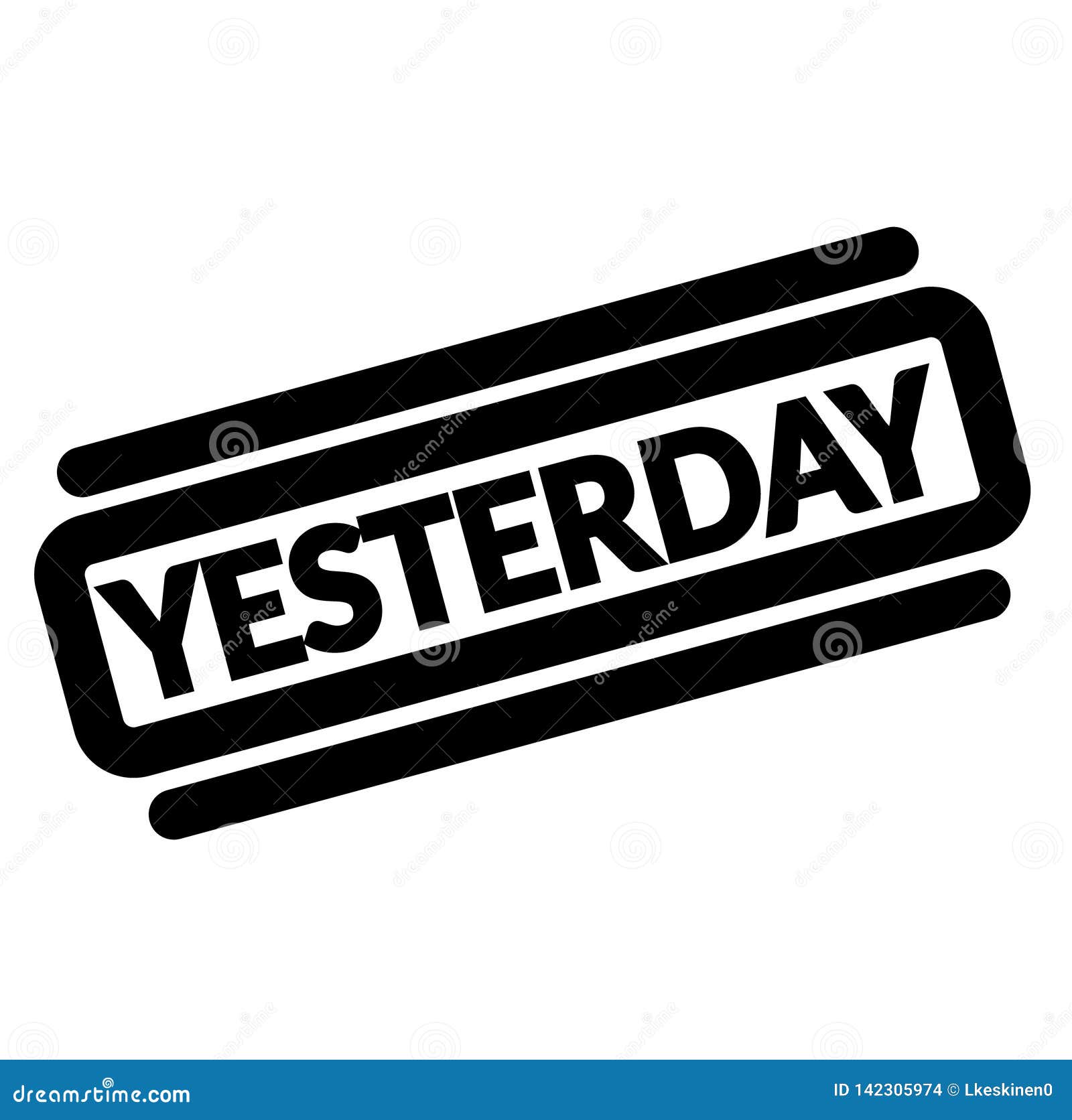 Yesterday black stamp stock vector. Illustration of vintage - 142305974
