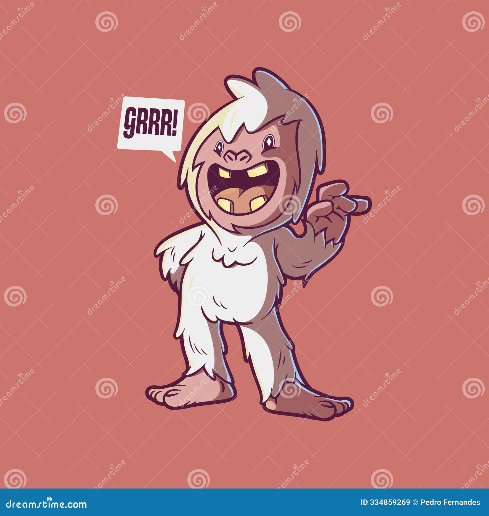 A Yeti Character in a Cool Pose Vector Illustration. Stock Illustration ...
