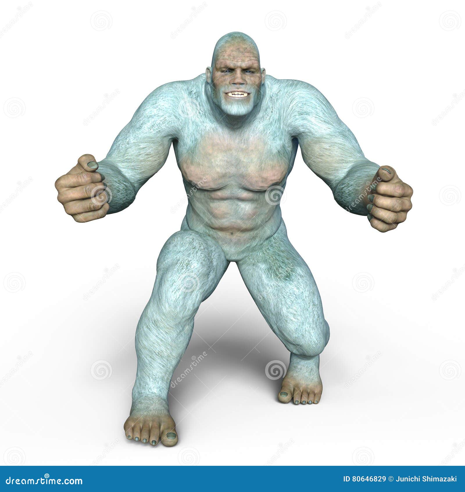 Yeti stock illustration. Illustration of yeti, pose, monster - 80646829