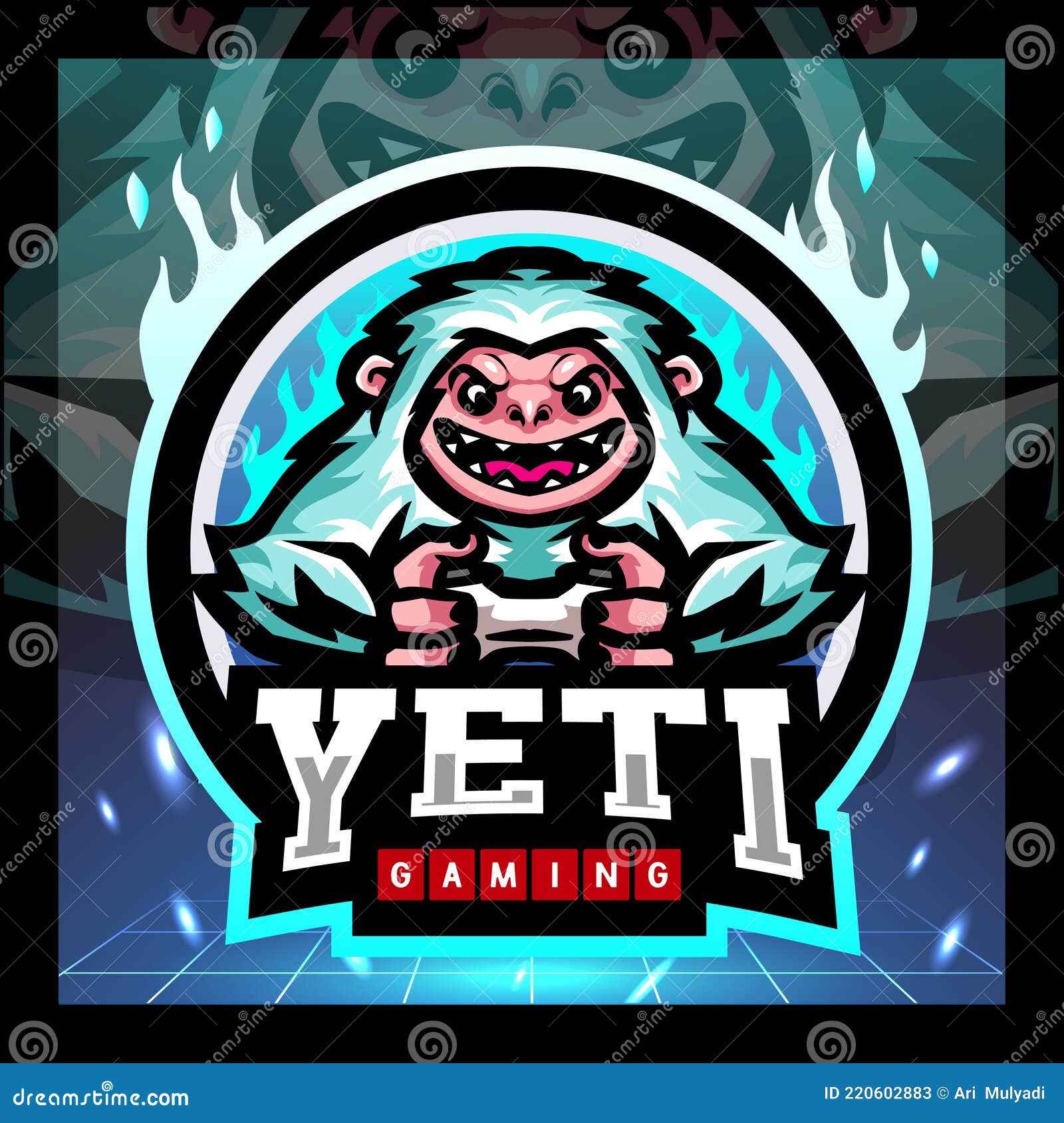 Yeti Gaming Mascot. Esport Logo Design Stock Vector - Illustration of ...
