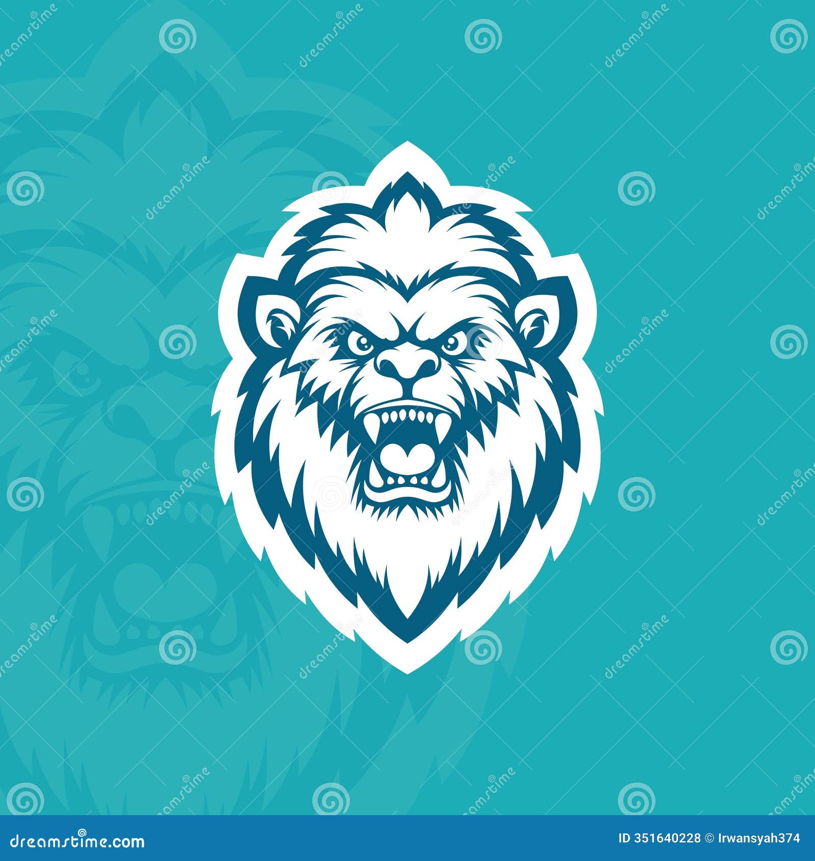 Yeti Esport Logo Mascot Design Cartoon Vector | CartoonDealer.com ...