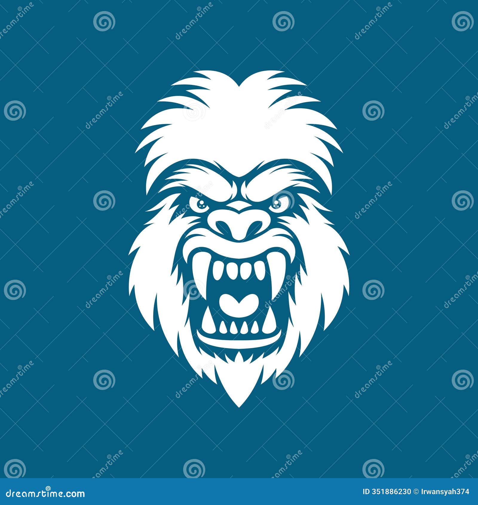 Yeti Head, Mascot Logo Vector Stock Illustration - Illustration of logo ...