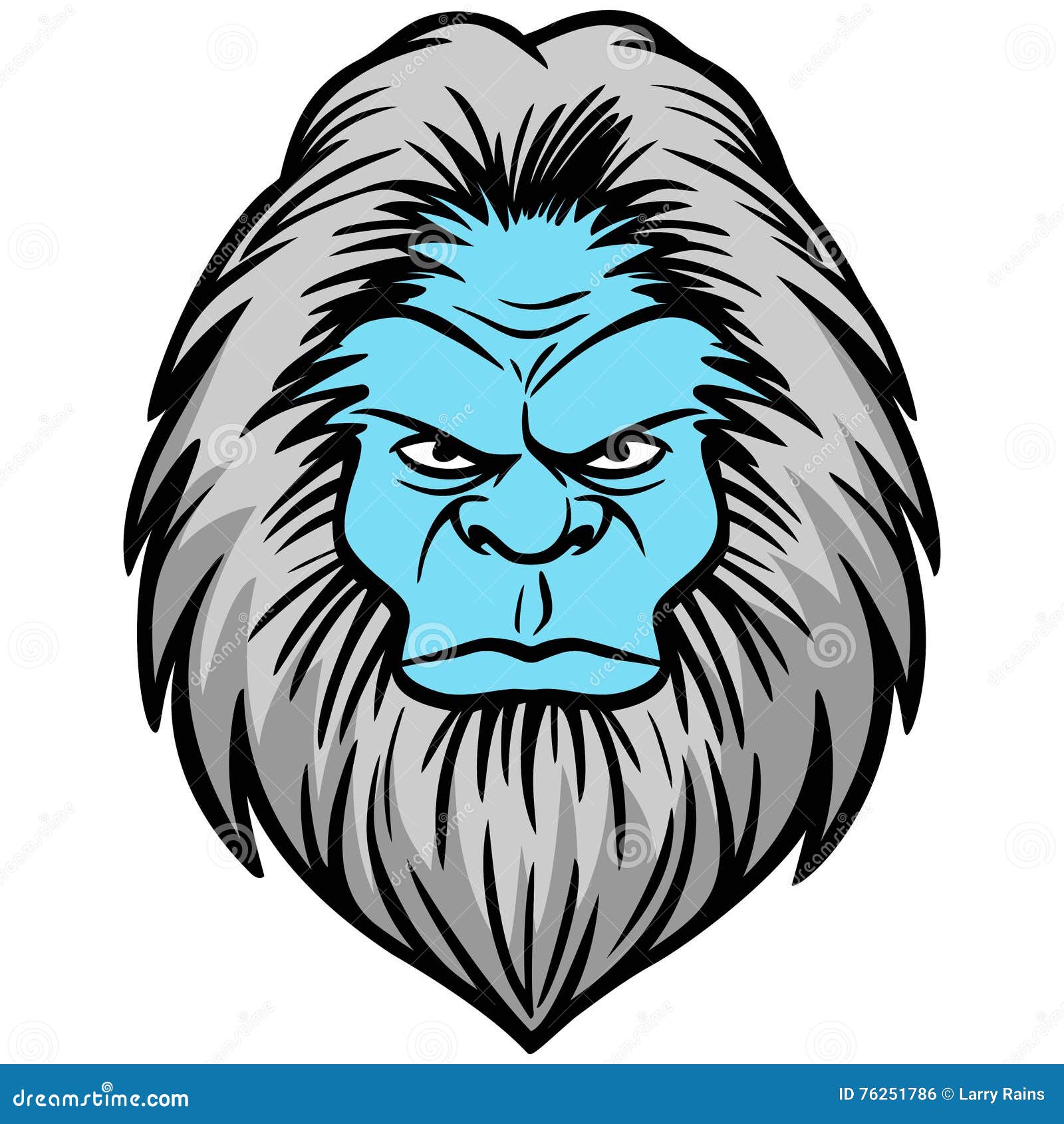 Yeti Head Vector Illustration | CartoonDealer.com #76251786