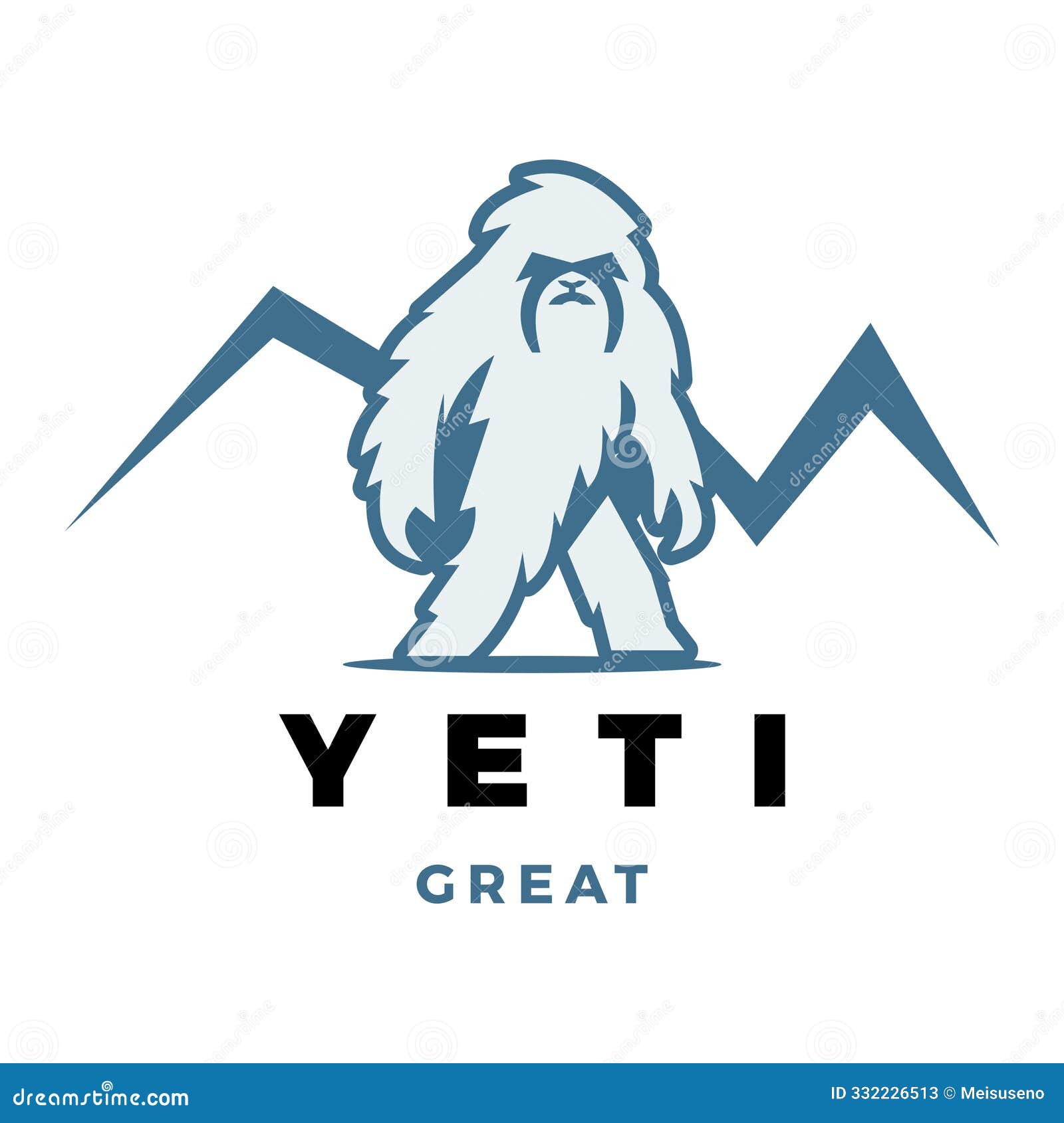 Yeti Icon Logo Design Template Stock Illustration - Illustration of ...