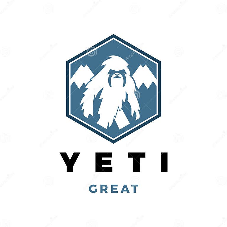 Yeti Icon Logo Design Template Stock Illustration - Illustration of ...