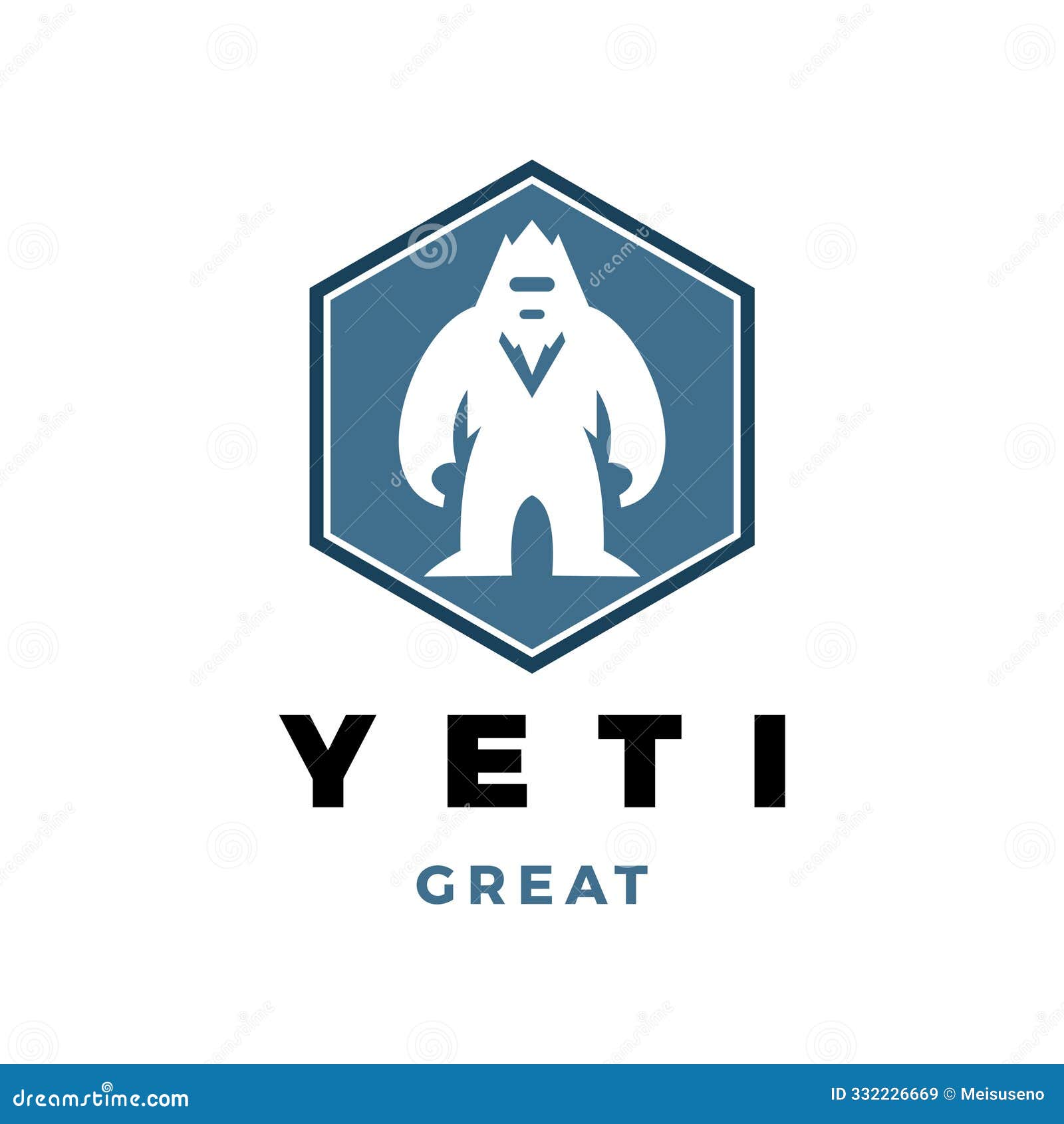 Yeti Icon Logo Design Template Stock Illustration - Illustration of ...