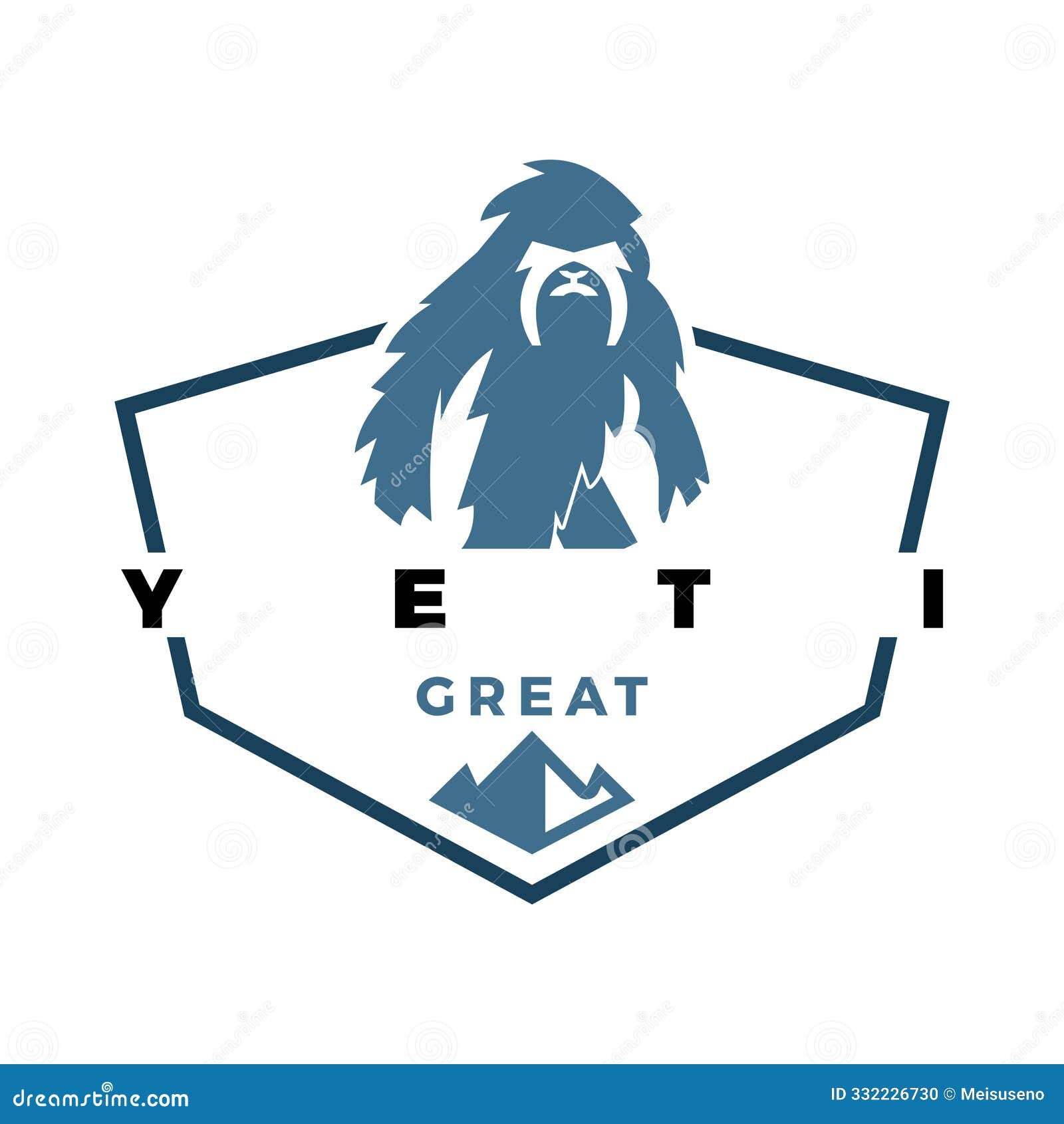 Yeti Icon Logo Design Template Stock Vector - Illustration of logo ...
