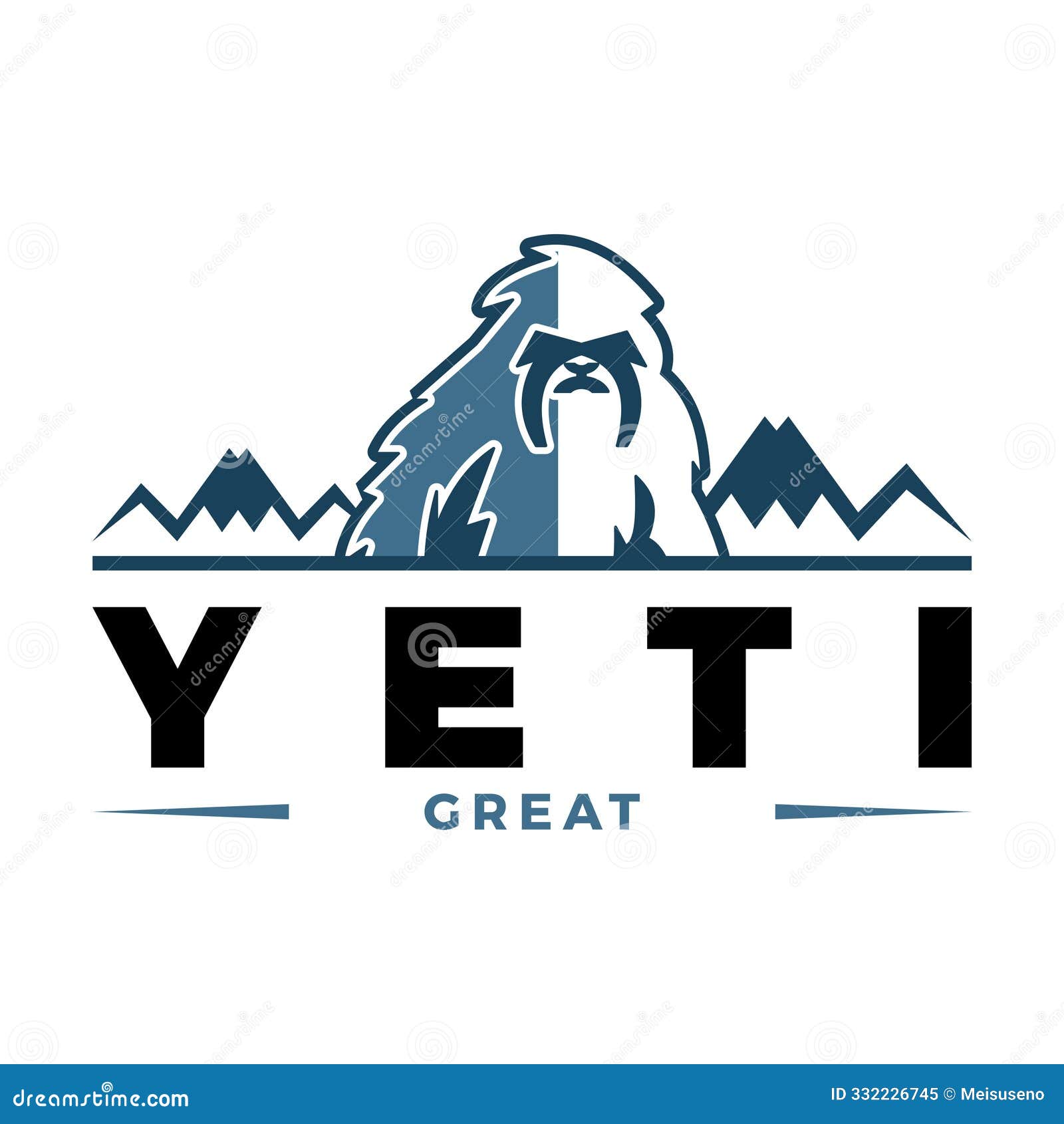 Yeti Icon Logo Design Template Stock Vector - Illustration of beast ...