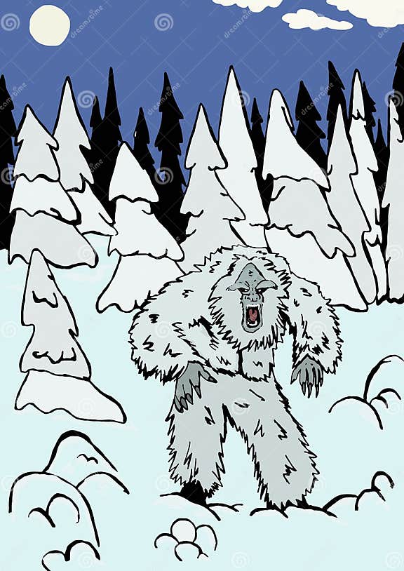 The yeti stock illustration. Illustration of painting - 49049458