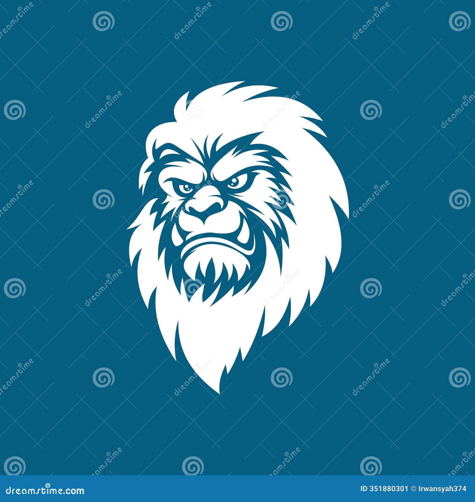 Yeti Mascot Logo Vector Illustration Stock Illustration - Illustration ...