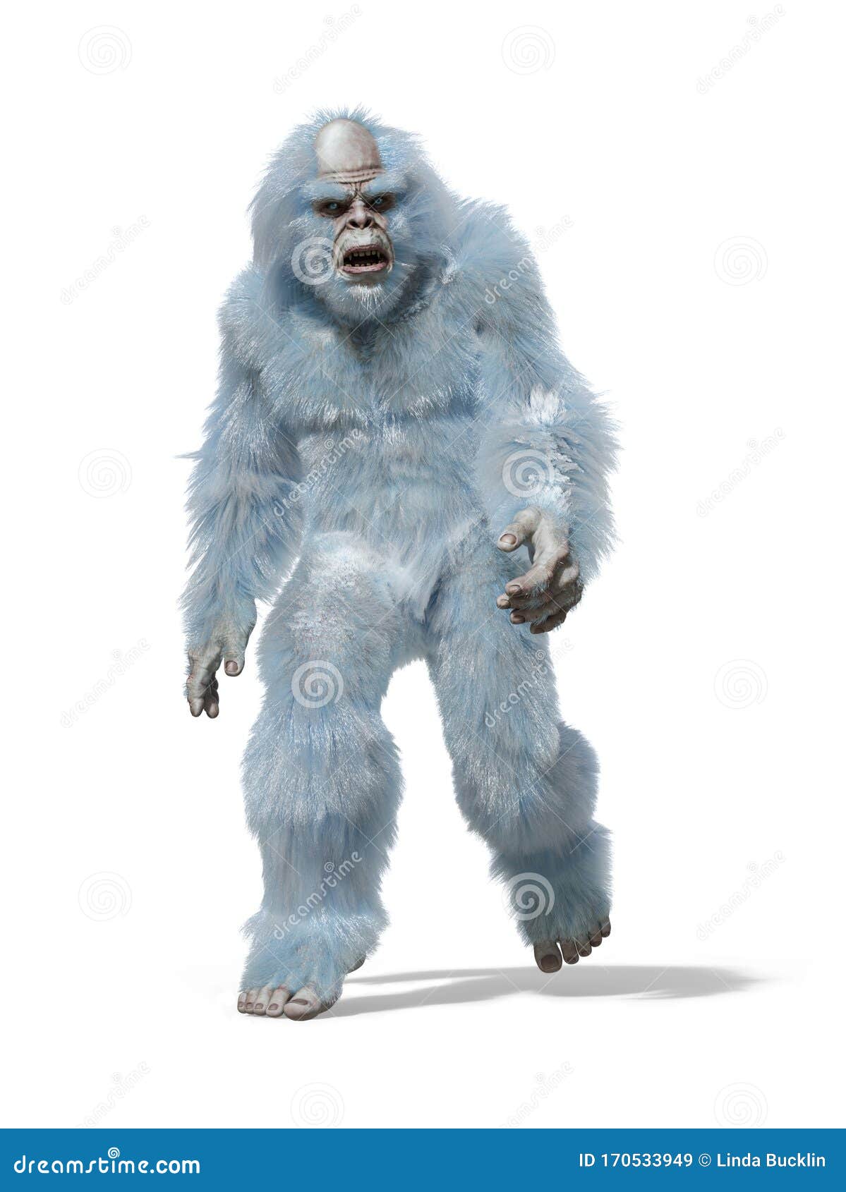 Yeti Walking stock illustration. Illustration of creature - 170533949