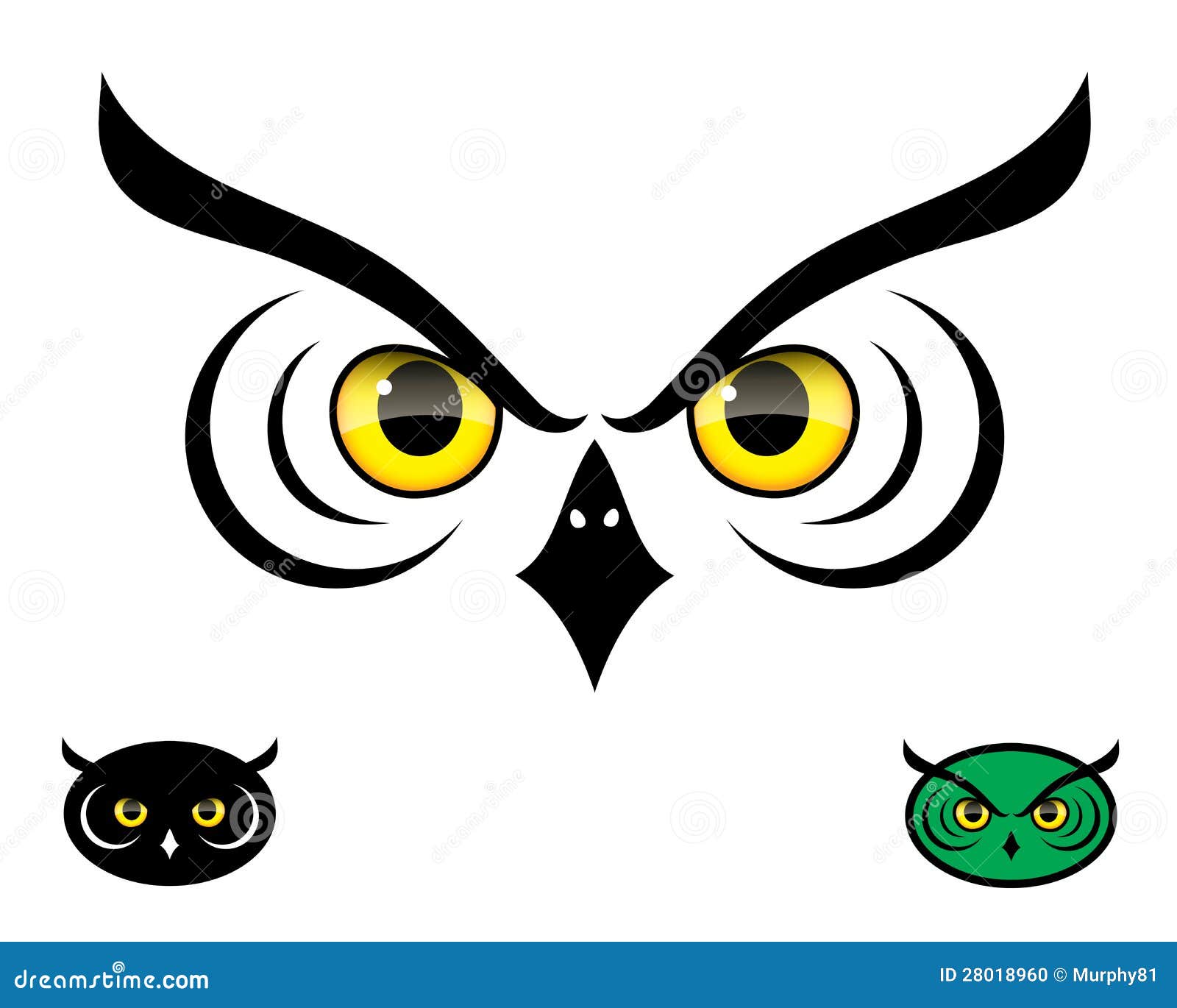 Yeux de hibou illustration de vecteur. Illustration du regarder - 28018960