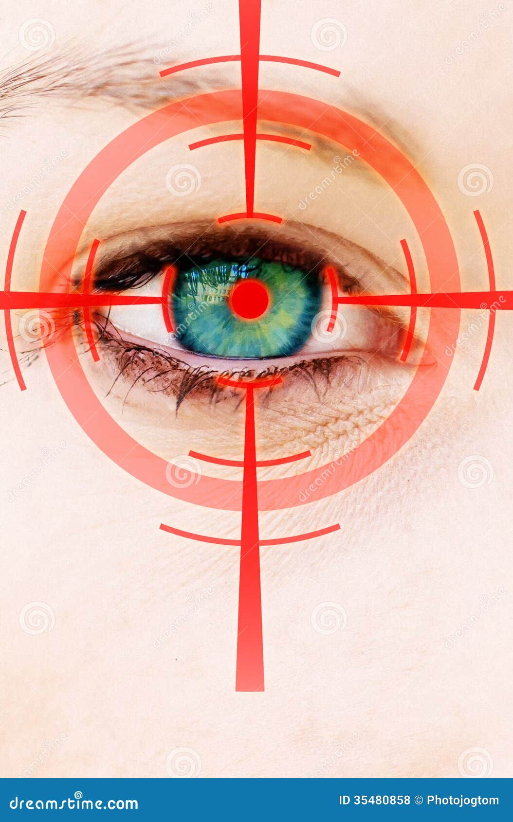 Yeux de laser photo stock. Image du oeil, infrarouge - 35480858