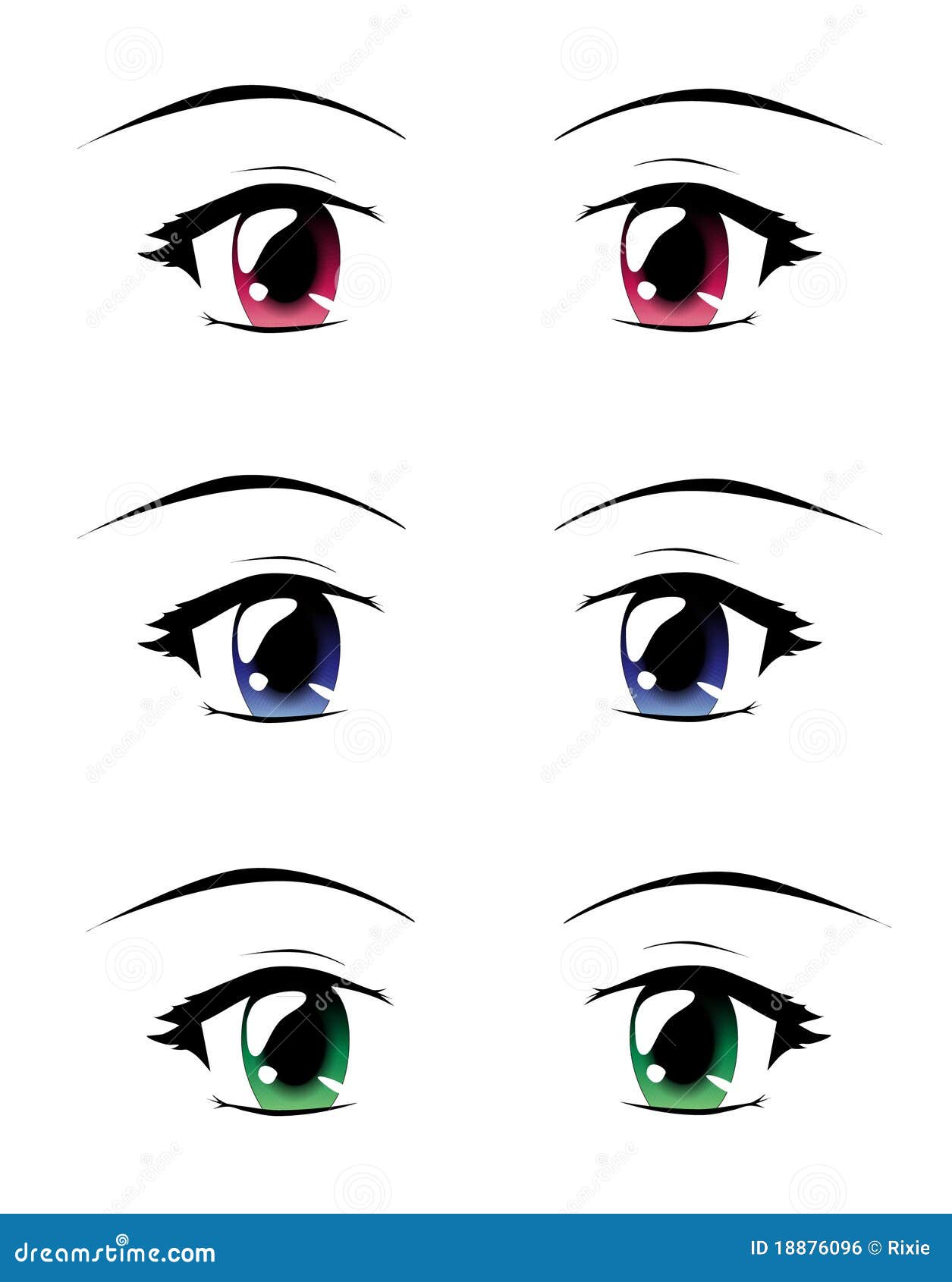 Yeux de Manga illustration stock. Illustration du asiatique - 18876096