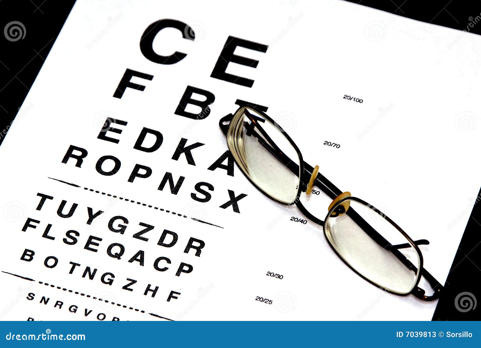 Yeux de test image stock. Image du trame, santé, optométrie - 7039813