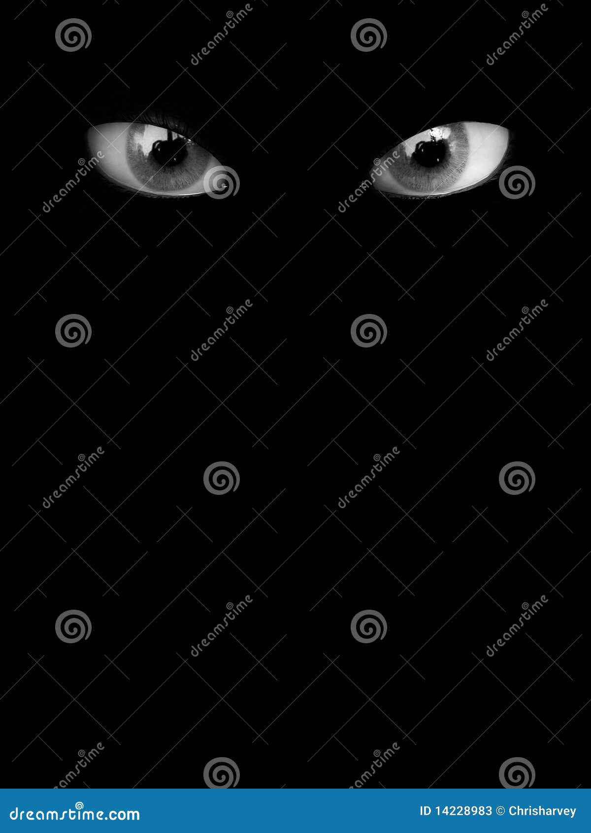 Yeux effrayants illustration stock. Illustration du effrayant - 14228983