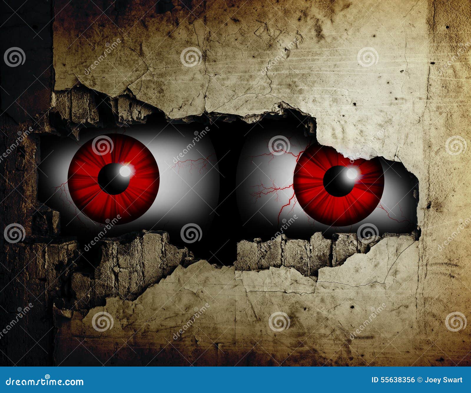 Yeux effrayants illustration stock. Illustration du fermer - 55638356