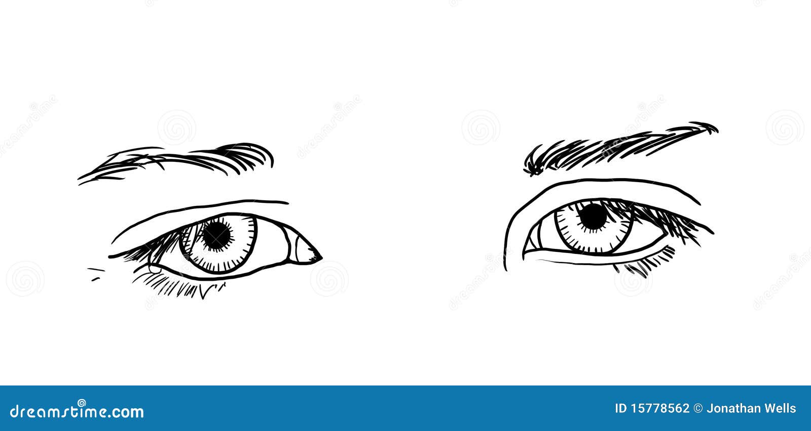 Yeux tristes illustration stock. Illustration du exprimez - 15778562