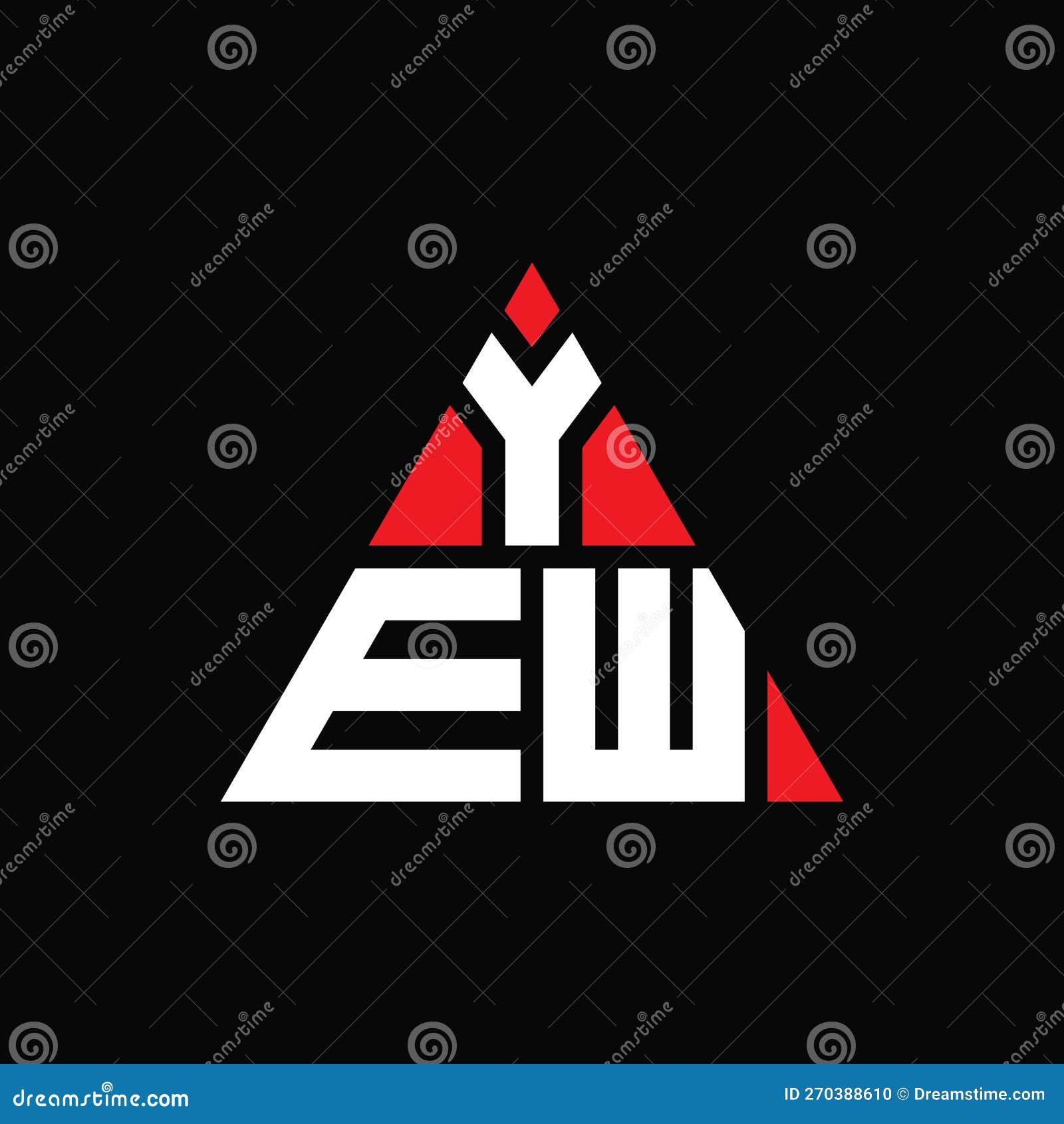 YEW Triangle Letter Logo Design with Triangle Shape. YEW Triangle Logo ...