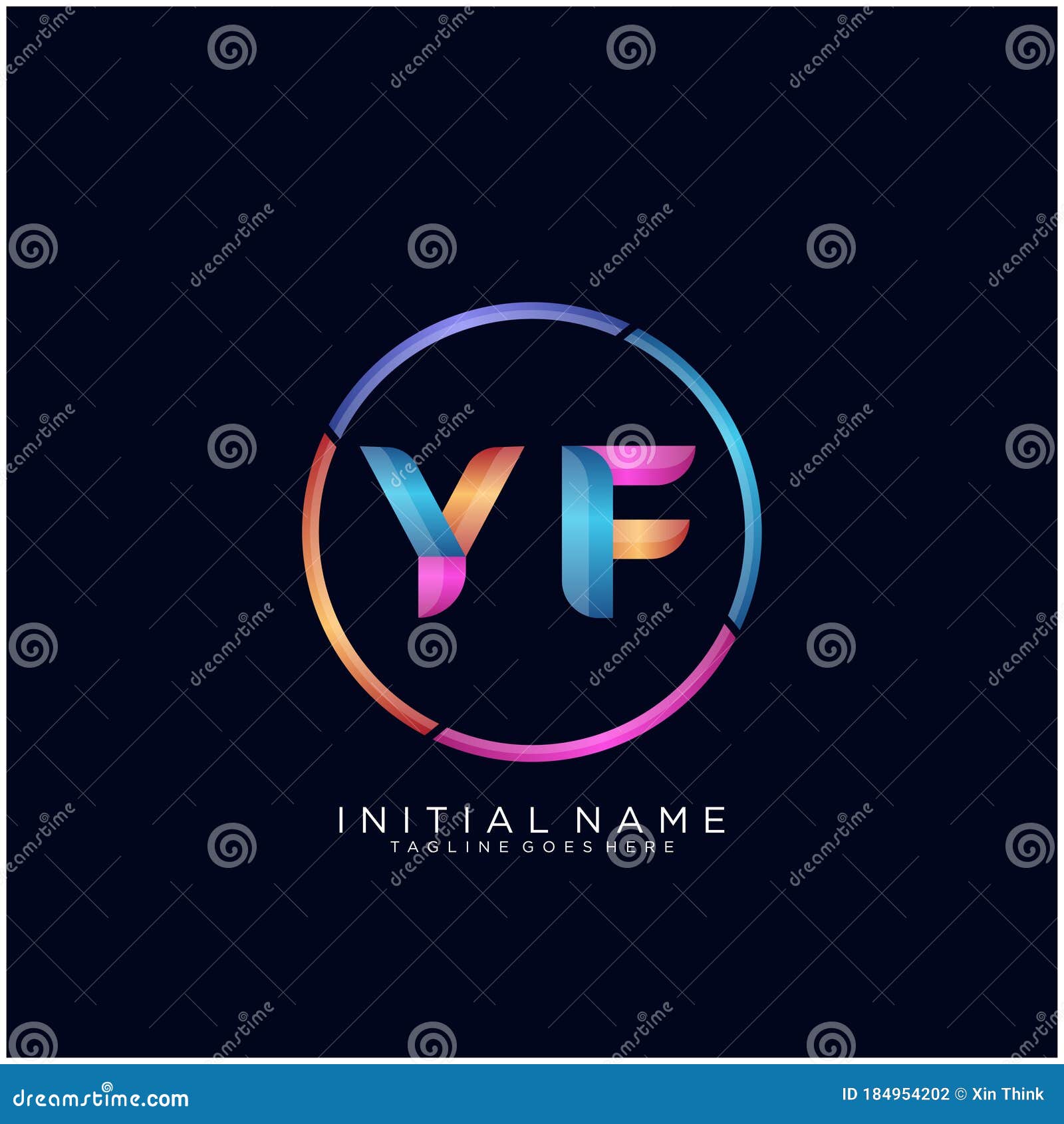 YF Letter Logo Icon Design Template Elements Stock Vector ...
