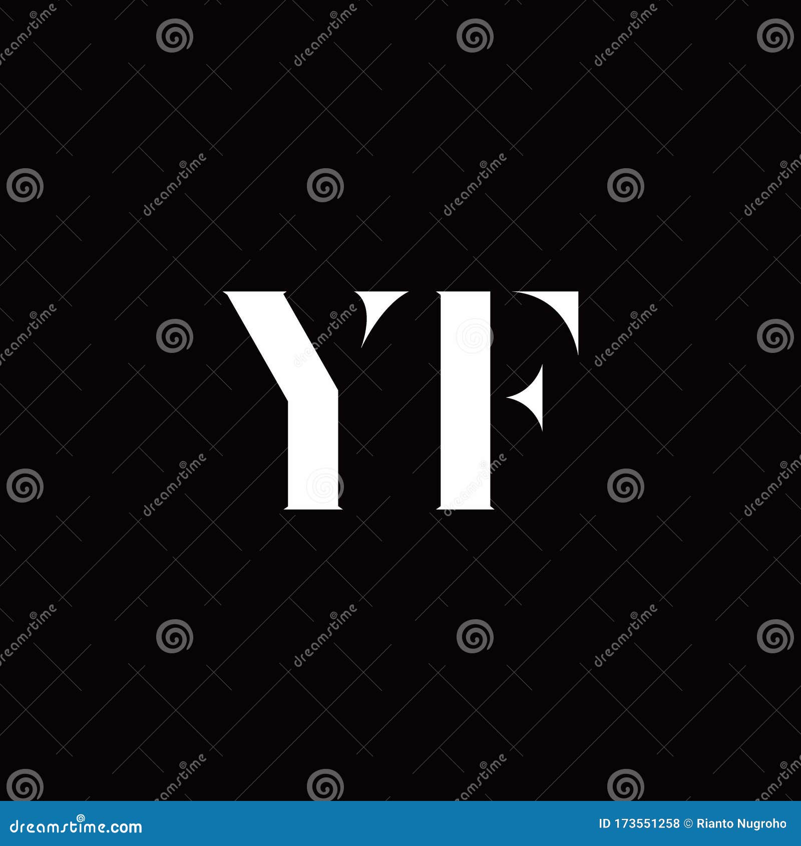 YF Logo Letter Initial Logo Designs Template Stock Vector ...