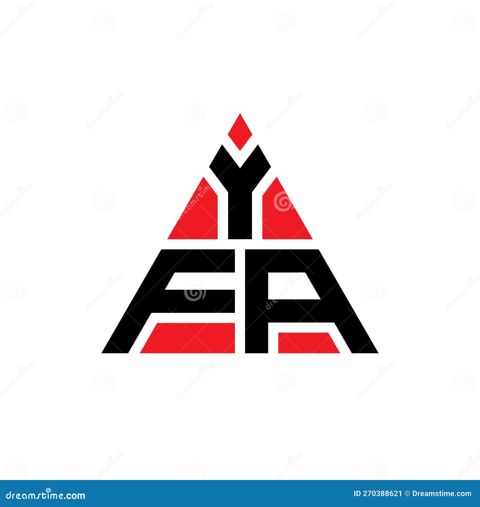YFA Triangle Letter Logo Design with Triangle Shape. YFA Triangle Logo ...