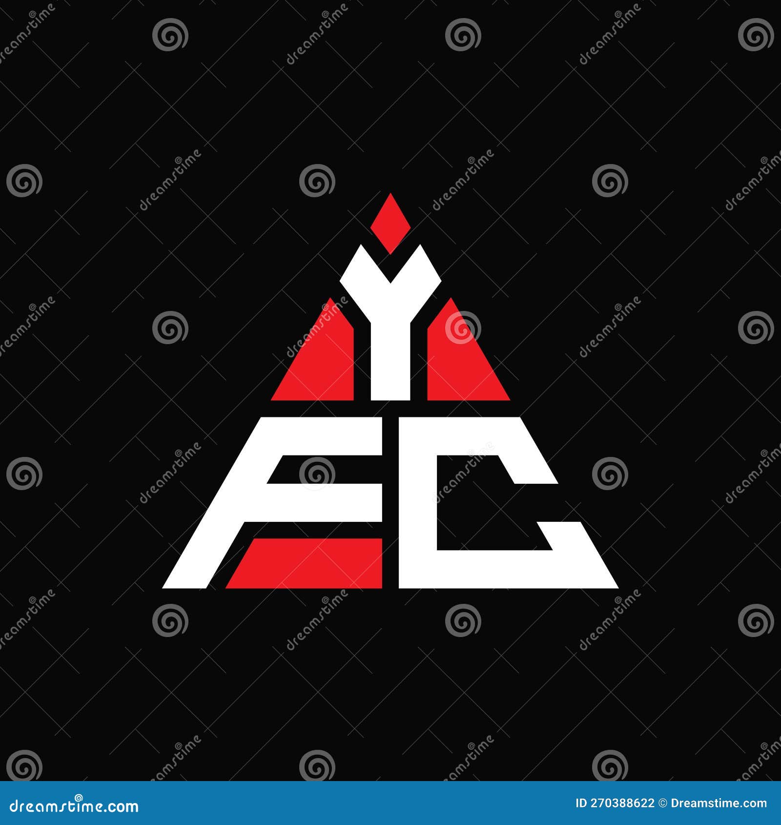 YFC Triangle Letter Logo Design with Triangle Shape. YFC Triangle Logo ...