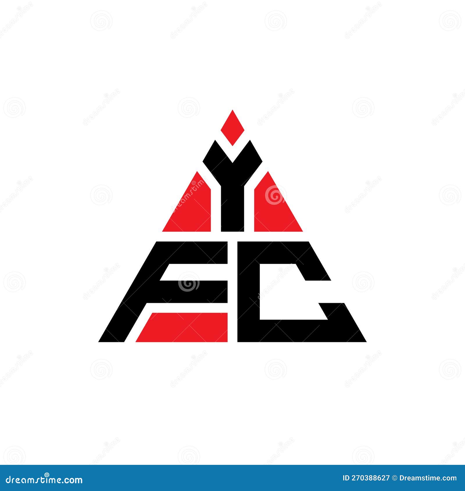 YFC Triangle Letter Logo Design with Triangle Shape. YFC Triangle Logo ...