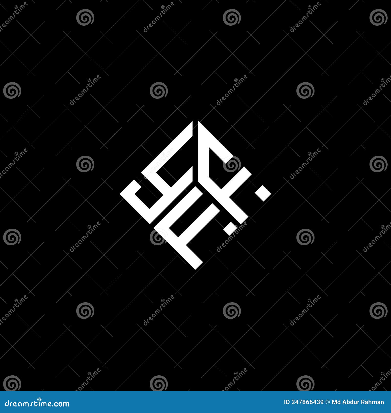 YFF Letter Logo Design on Black Background. YFF Creative Initials ...