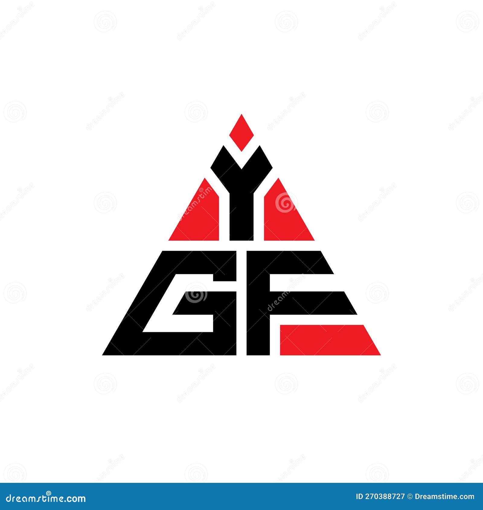 YGF Triangle Letter Logo Design with Triangle Shape. YGF Triangle Logo ...