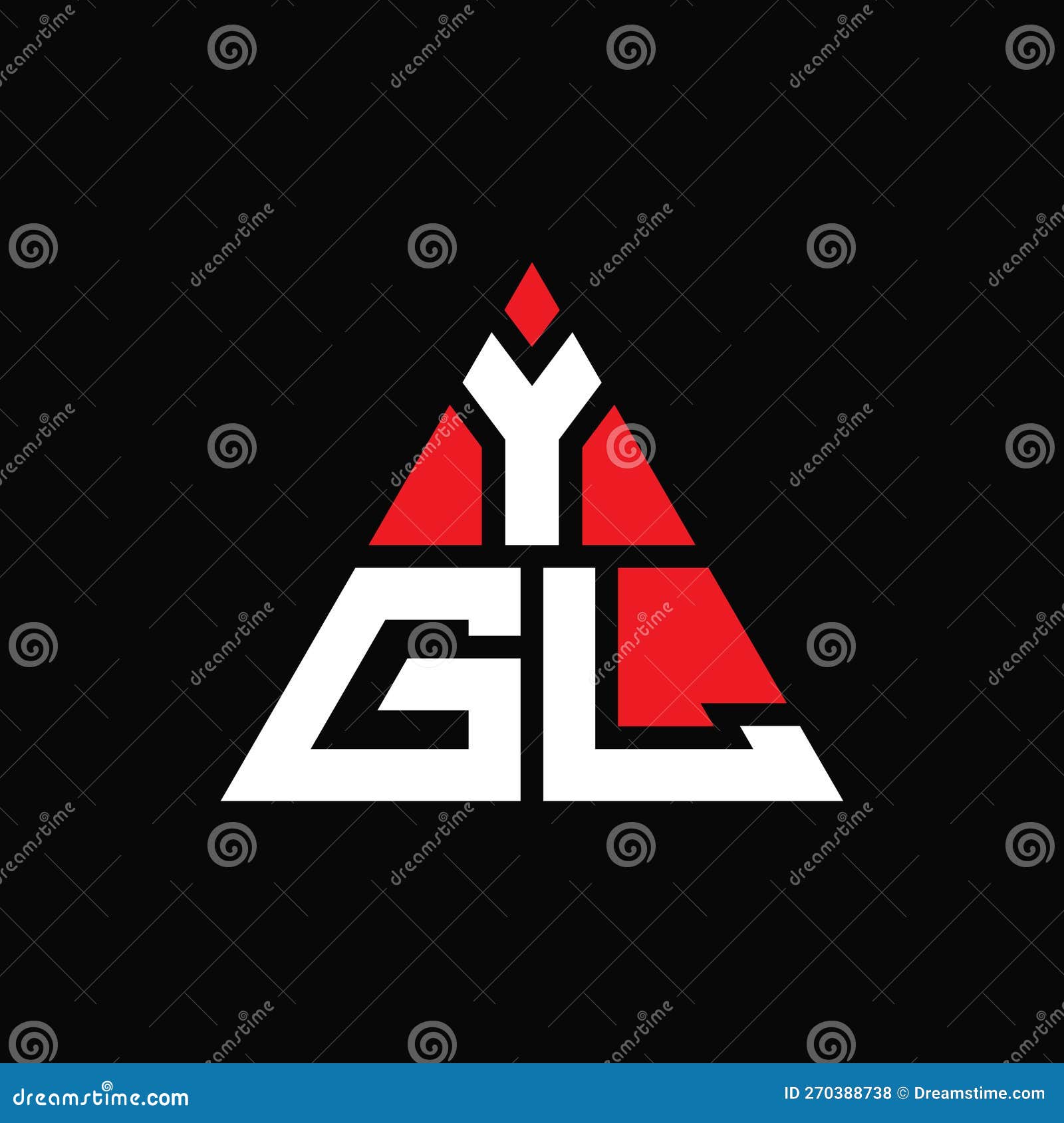 YGL Triangle Letter Logo Design with Triangle Shape. YGL Triangle Logo ...