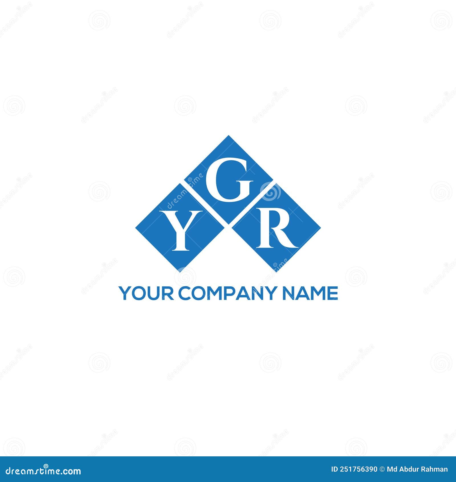 YGR Letter Logo Design on WHITE Background. YGR Creative Initials ...