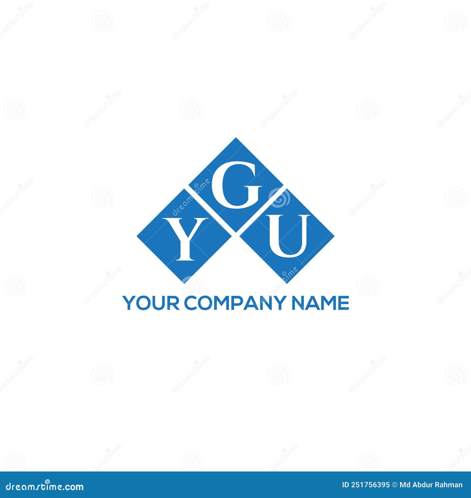 YGU Letter Logo Design on WHITE Background. YGU Creative Initials ...
