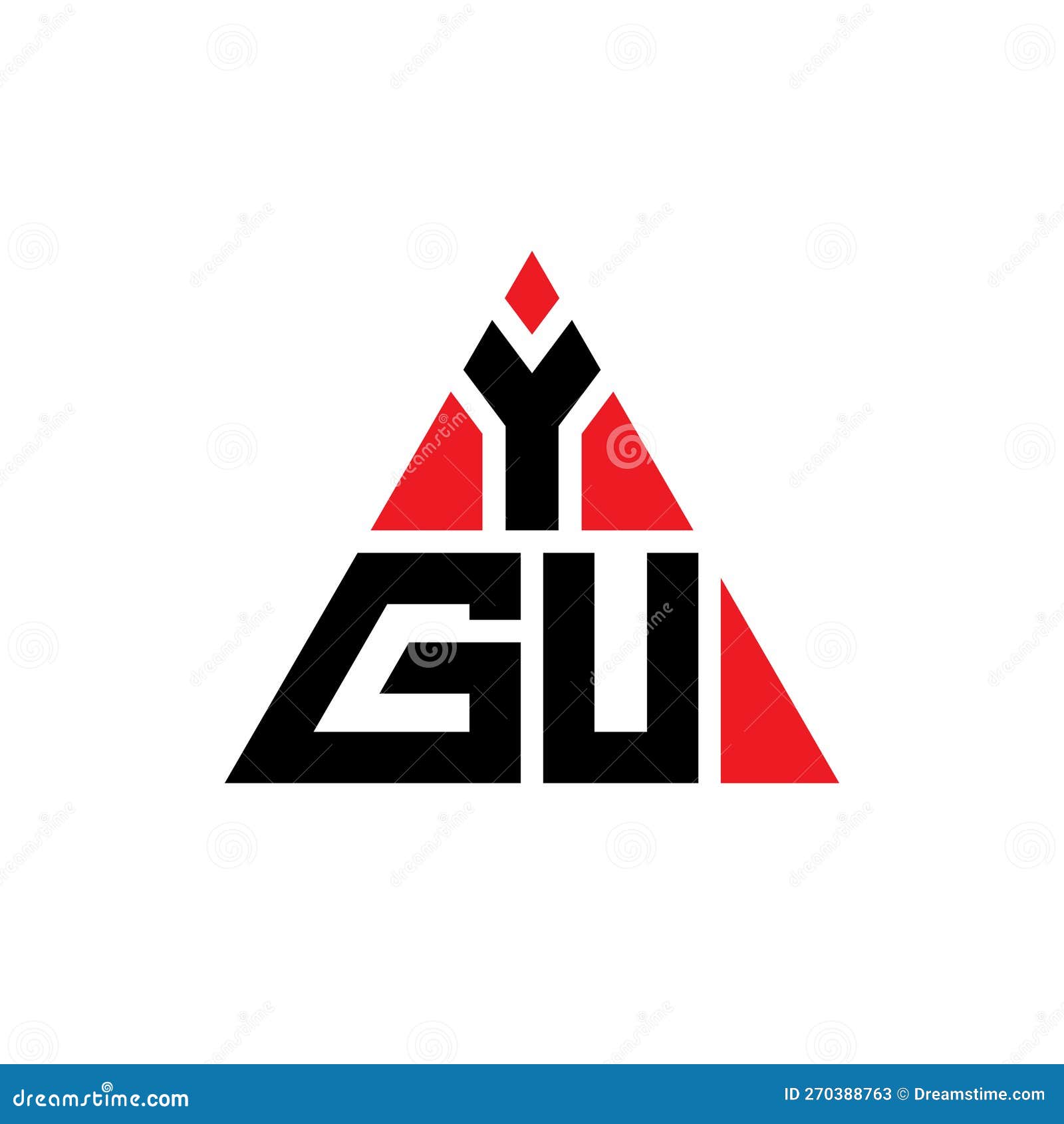 YGU Triangle Letter Logo Design with Triangle Shape. YGU Triangle Logo ...