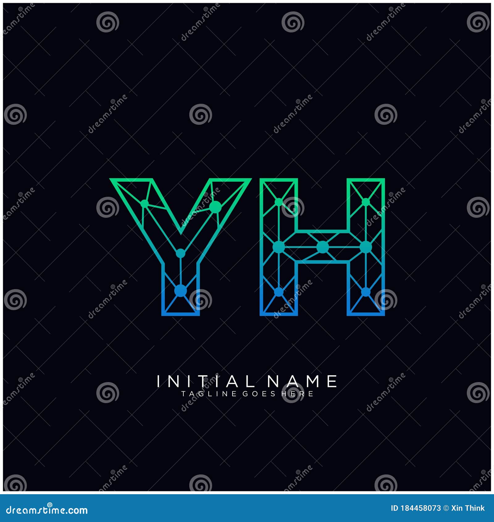 YH Letter Logo Icon Design Template Elements Stock Vector ...
