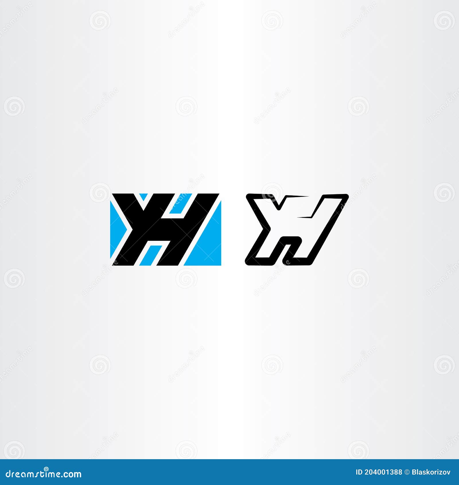 Yh Letter Y and H Logo Symbol Vector Icon Stock Vector - Illustration ...