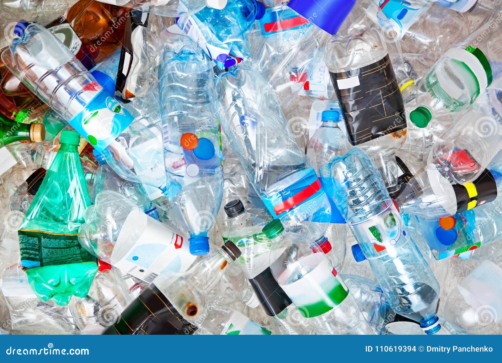 Big Pile of Empty Plastic Bottles. Stock Photo - Image of closeup, junk ...