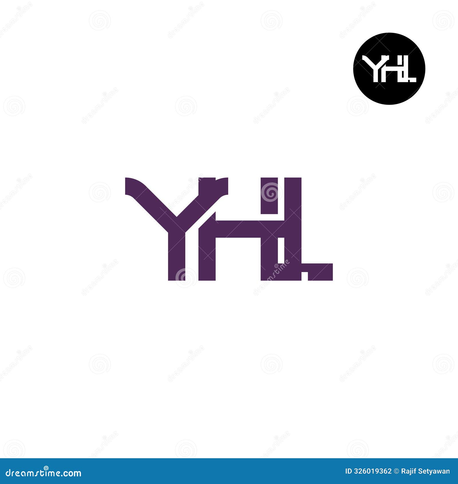 YHL Logo Letter Monogram Design Stock Vector - Illustration of initials ...